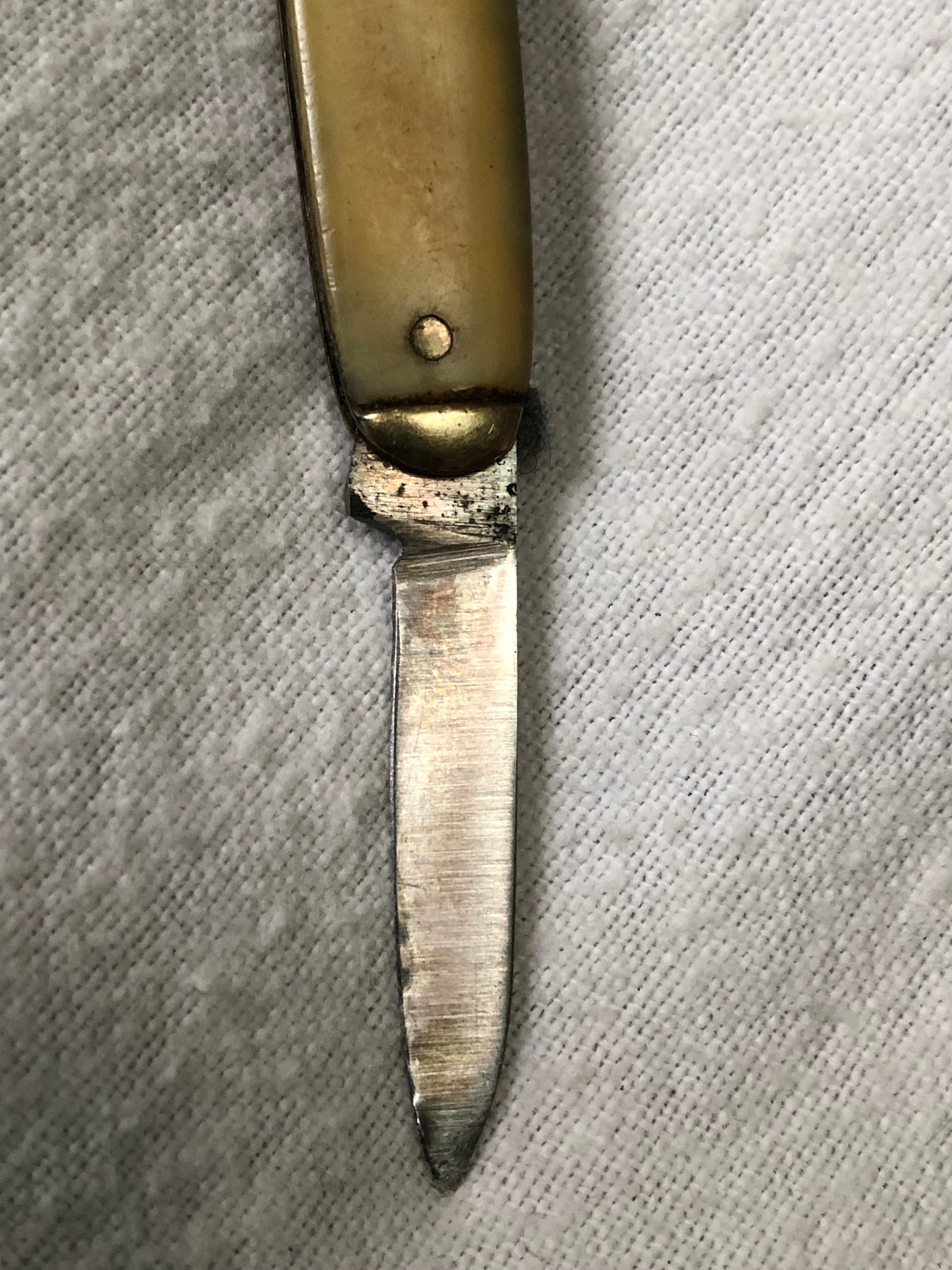 Genuine Richards Lamp Post Mother of Pearl Pen Knife Sheffield England ...