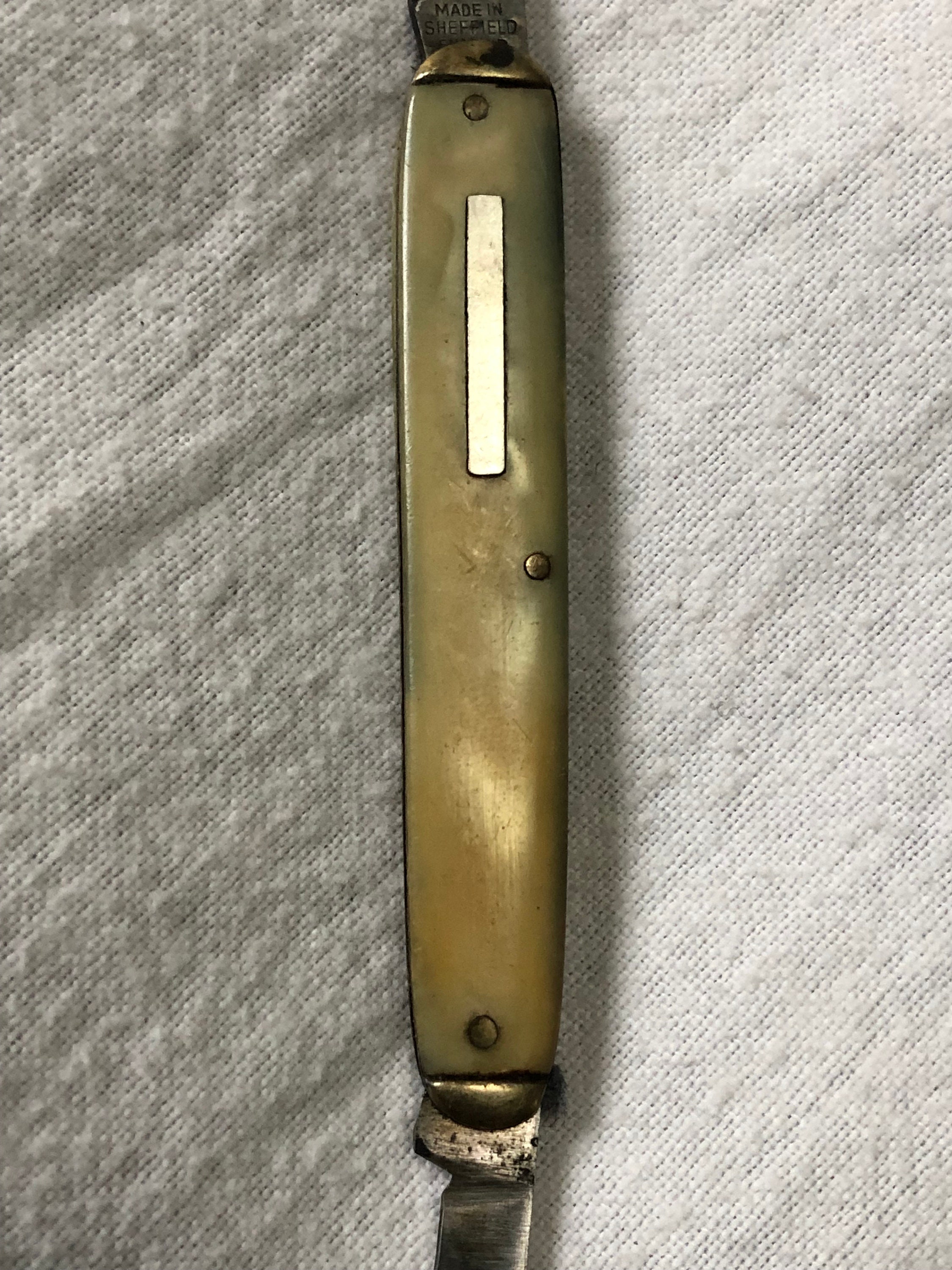 Genuine Richards Lamp Post Mother of Pearl Pen Knife Sheffield England ...