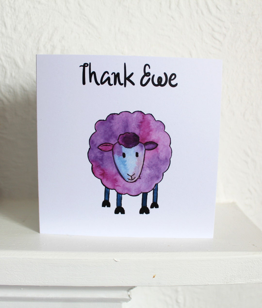 Sheep Thank Ewe Card, 148cm Square Thank You Greeting Card - Etsy