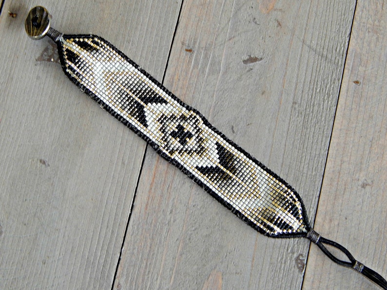 Black Gray and Silver Bohemian Boho Loom Woven Southwestern - Etsy