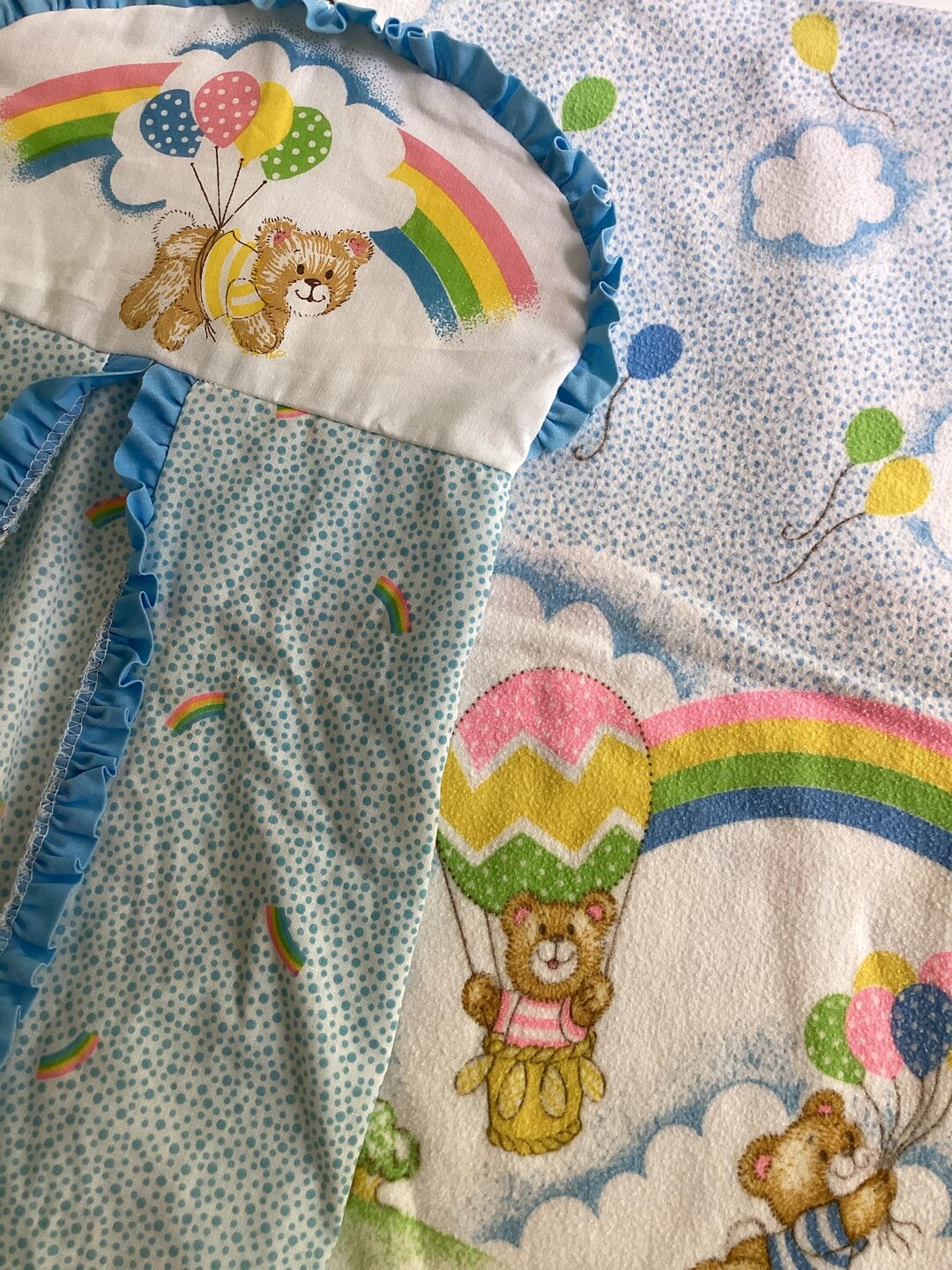 Vintage TODDLETIME Baby Receiving Blanket & Diaper Stacker Bears ...