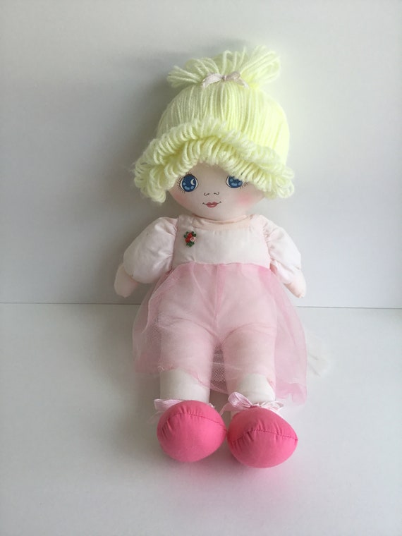 Vintage Pink Ballerina Girl Rag Doll | Etsy