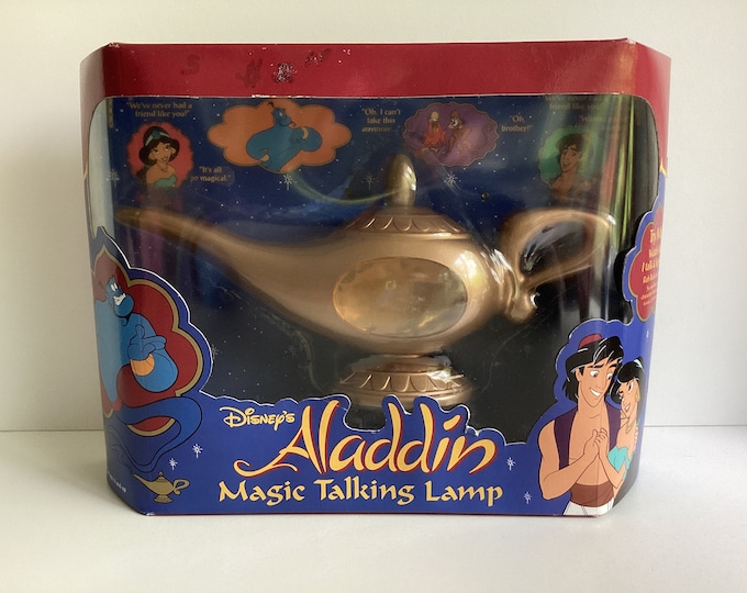 Vintage Disney ALADDIN Magic Talking Lamp in Original Package/works - Etsy