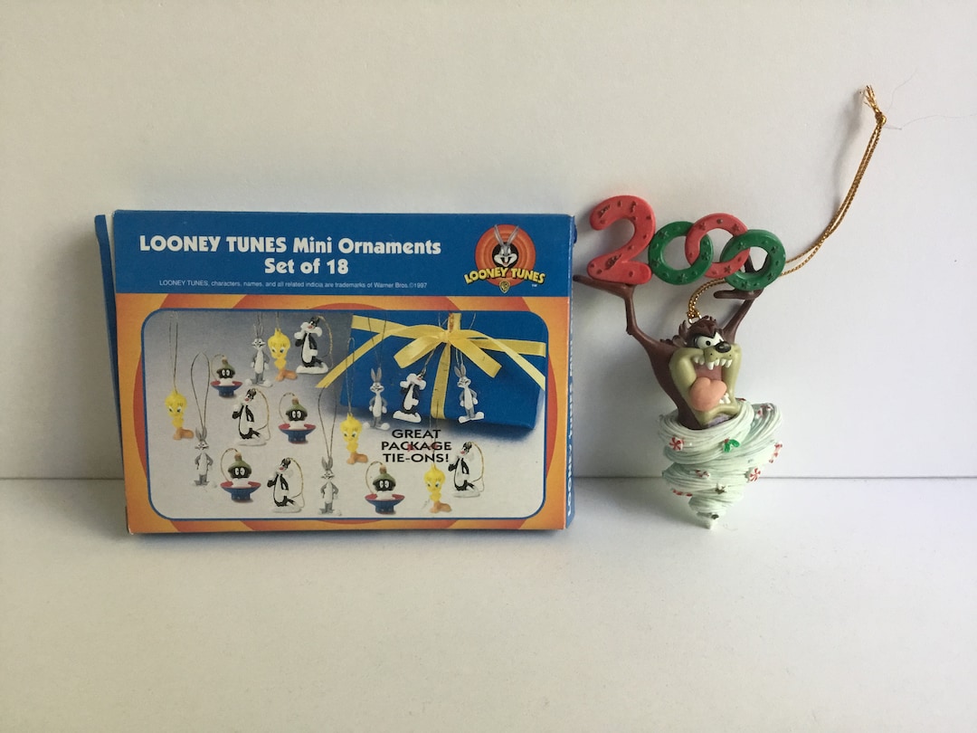 Vintage LOONEY TUNES Character Christmas Ornaments Mini Set & Taz 2000 ...
