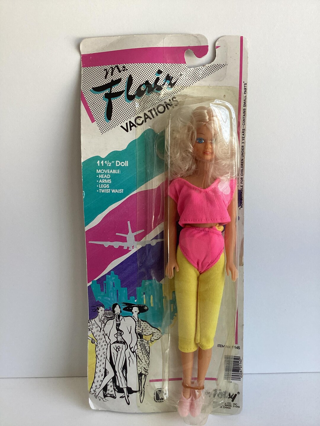 1980s TOTSY MS. FLAIR Barbie Clone Fashion Doll in Neon Workout Outfit ...