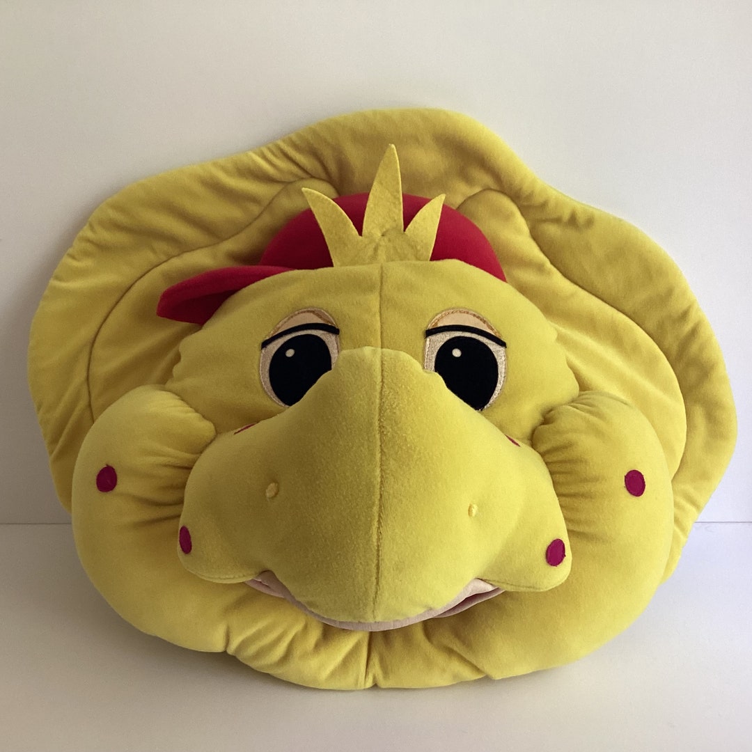 Vintage Barney BJ Character Face Plush Pillow - Etsy