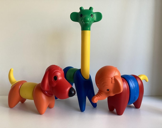 Vintage Tupperware Toys ZOO IT YOURSELF Funny Animal Set - Etsy