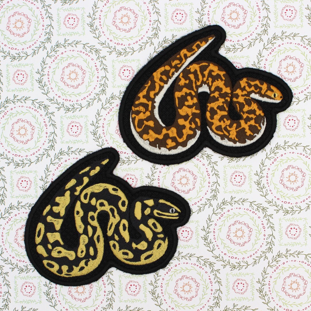 SNAKE EMBROIDERED PATCH Sew On - Etsy