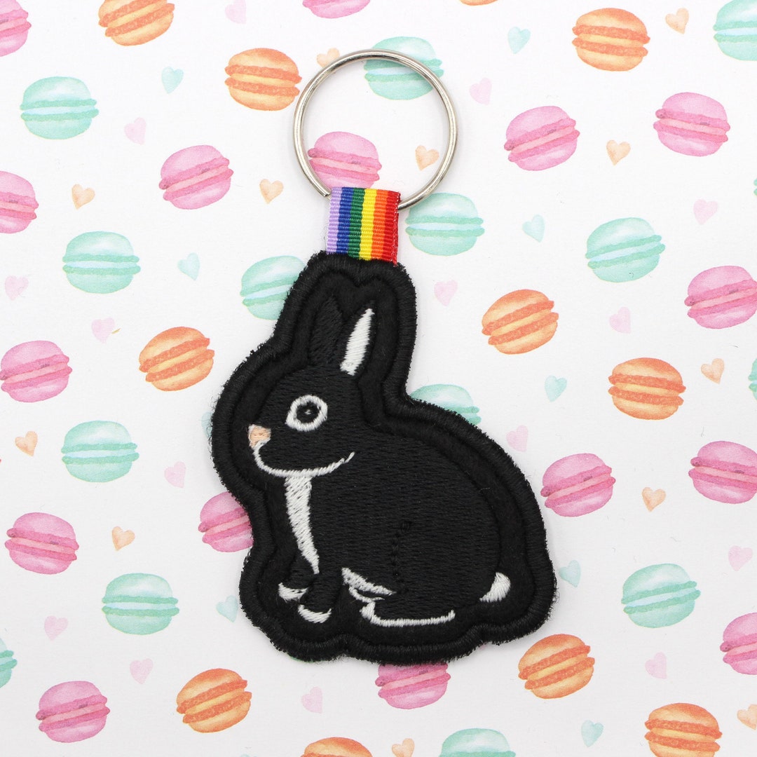 NETHERLAND DWARF KEYCHAIN Handmade Bunny Keyrings - Etsy