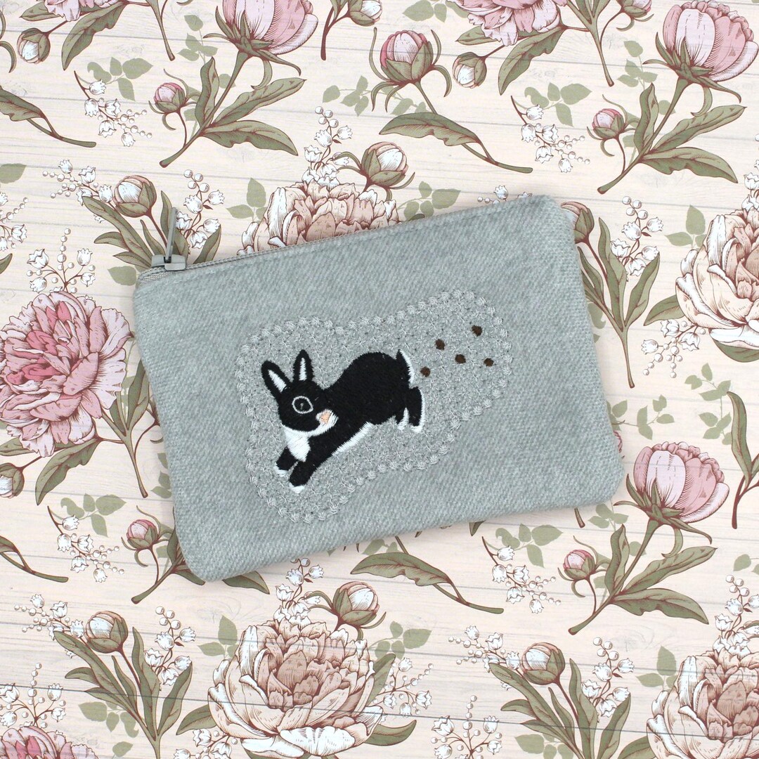 NETHERLAND DWARF BUNNY Poop Coin Purse Embroidered and Handmade - Etsy
