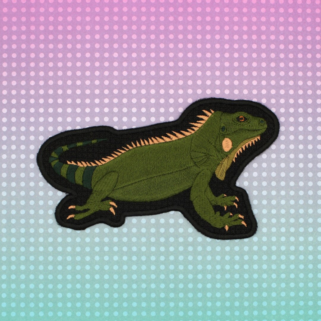 IGUANA PATCH Embroidered Patch Sew On - Etsy