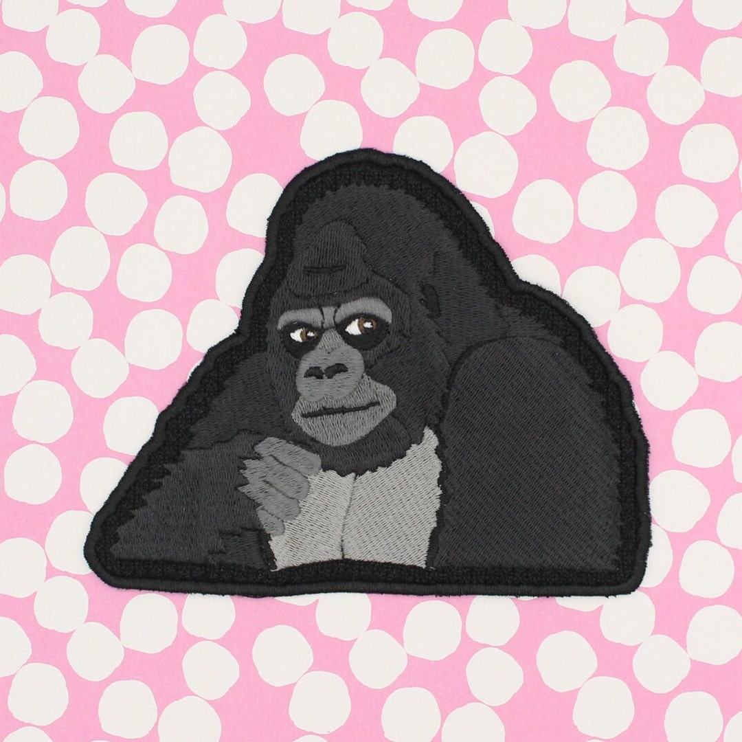 SILVERBACK GORILLA Embroidered Patch Sew On - Etsy