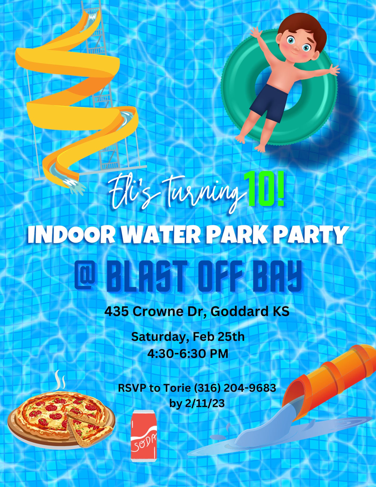 Editable Birthday Invitation Waterpark - Etsy