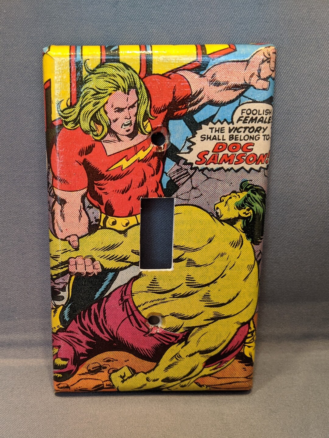 Comic Book Light Switch Cover the Hulk - Etsy