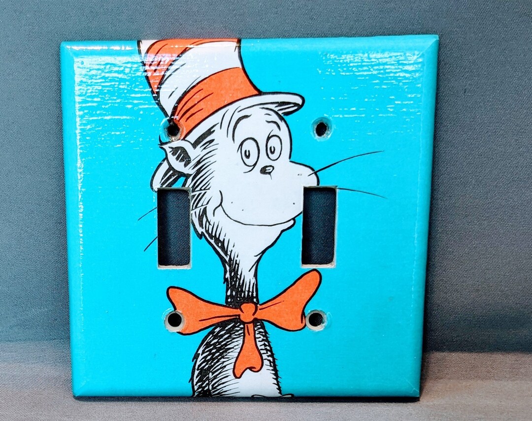 Cat in the Hat Double Toggle Comic Strip Light Switch Cover - Etsy