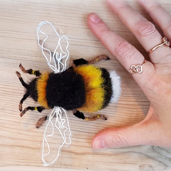 Needle Felted Bee - Etsy