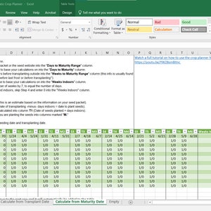 Automatic Crop Planner Excel Sheet | Garden Planner | Farm Planner ...