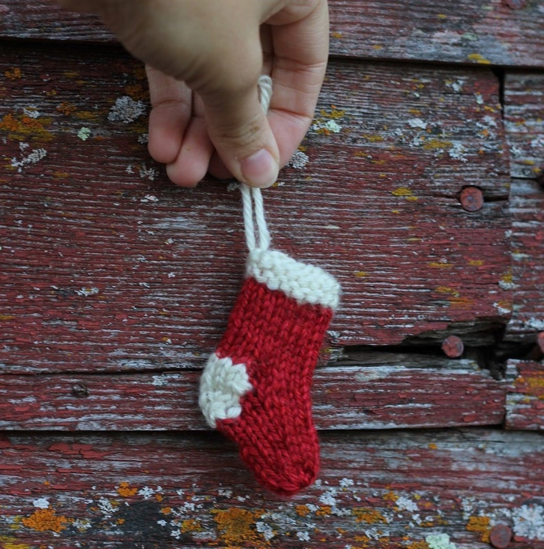 Mini Knit Stocking Christmas Tree Ornament - Etsy