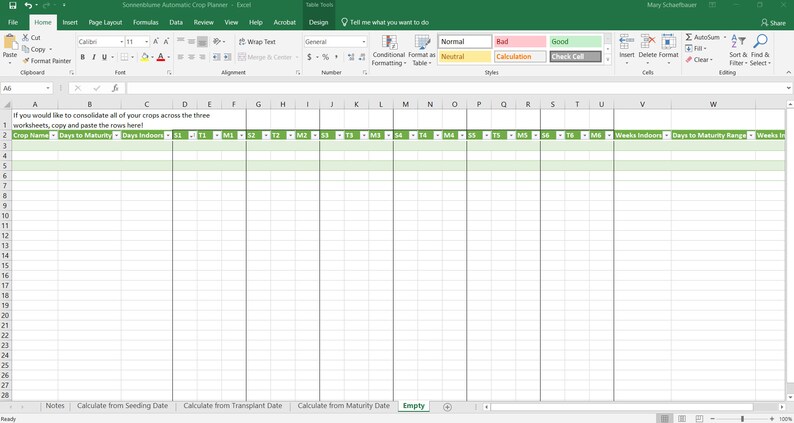 Automatic Crop Planner Excel Sheet Garden Planner Farm - Etsy