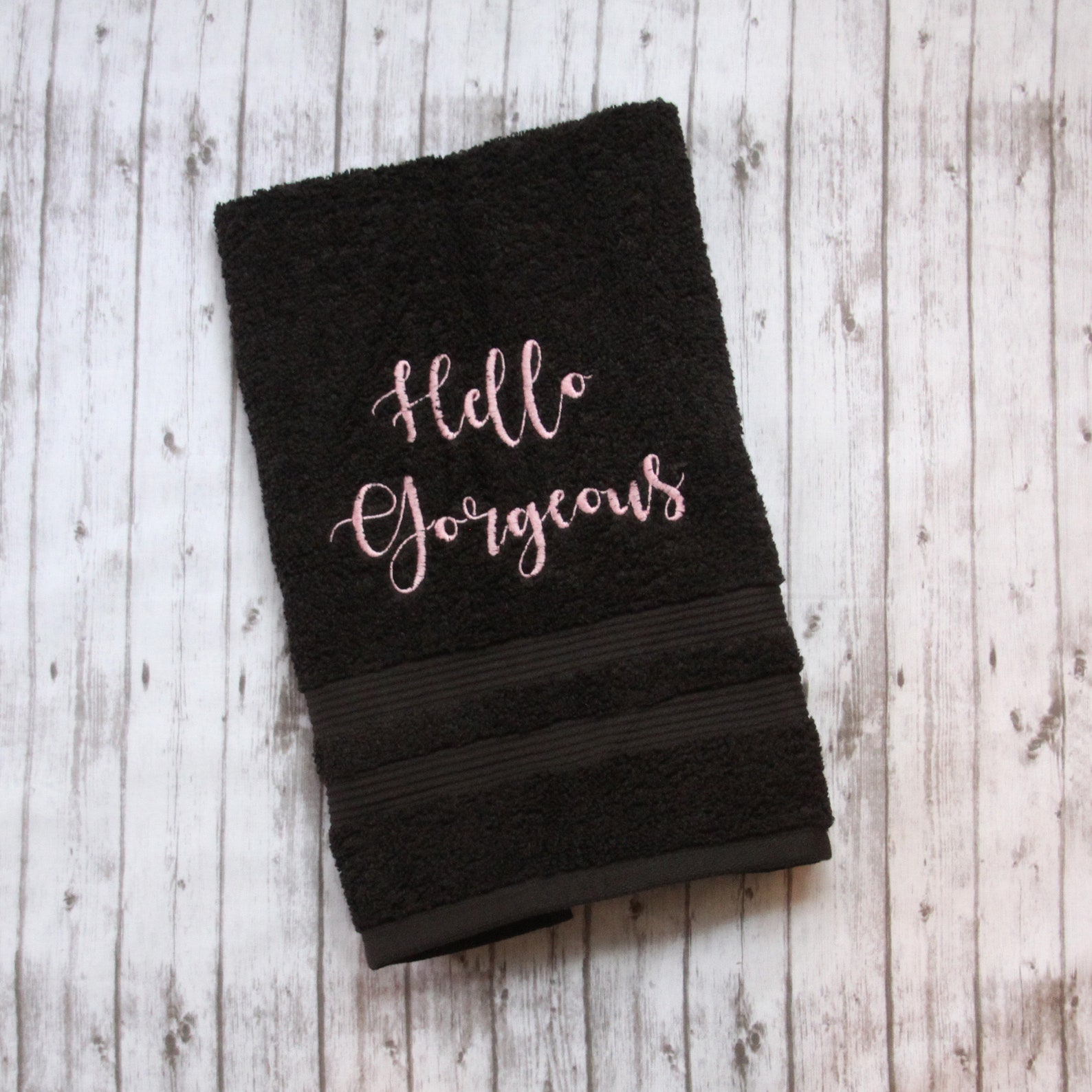 Hello Gorgeous Hand Towel Embroidered Hand Towel Girls - Etsy