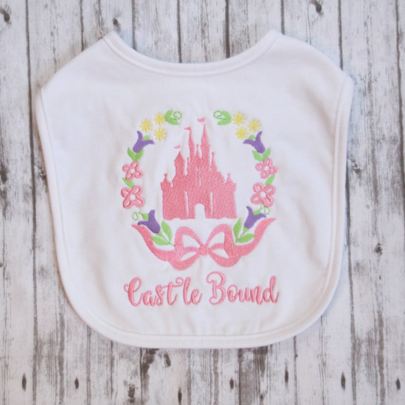 Embroidered Disney Bib Castle Bound Bib Disney Baby Outfit | Etsy
