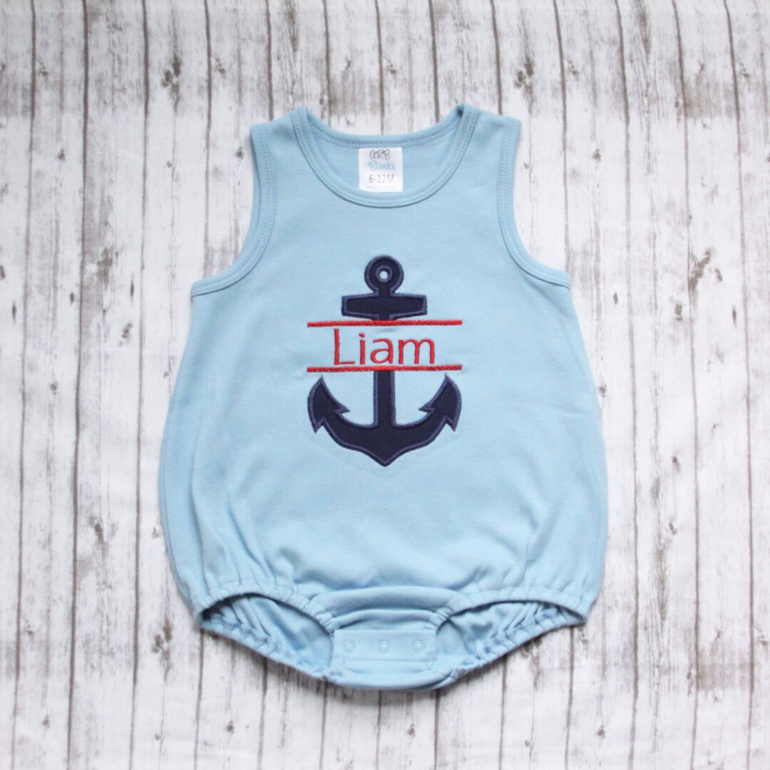Romper de burbujas de ancla bordado, romper de verano, traje de playa ...