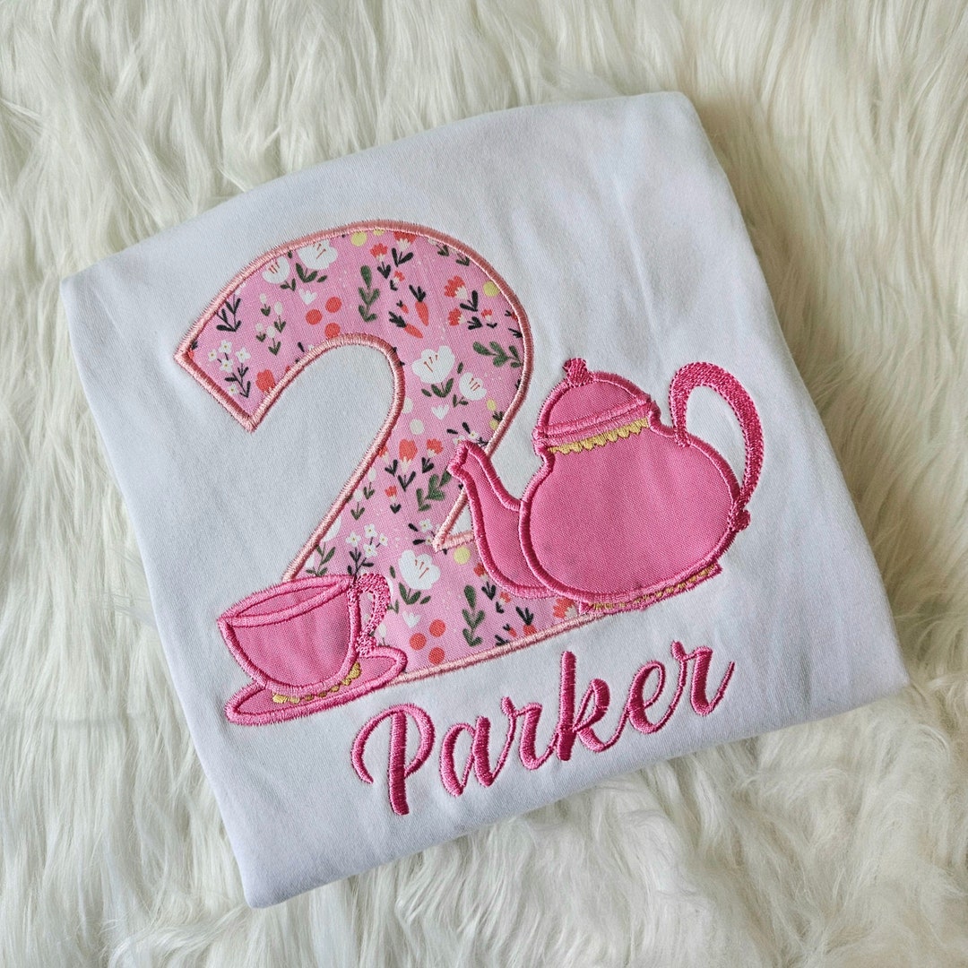 Tea Party Birthday Shirt, Teacup Shirt, Girls Tea Pot Birthday Shirt ...