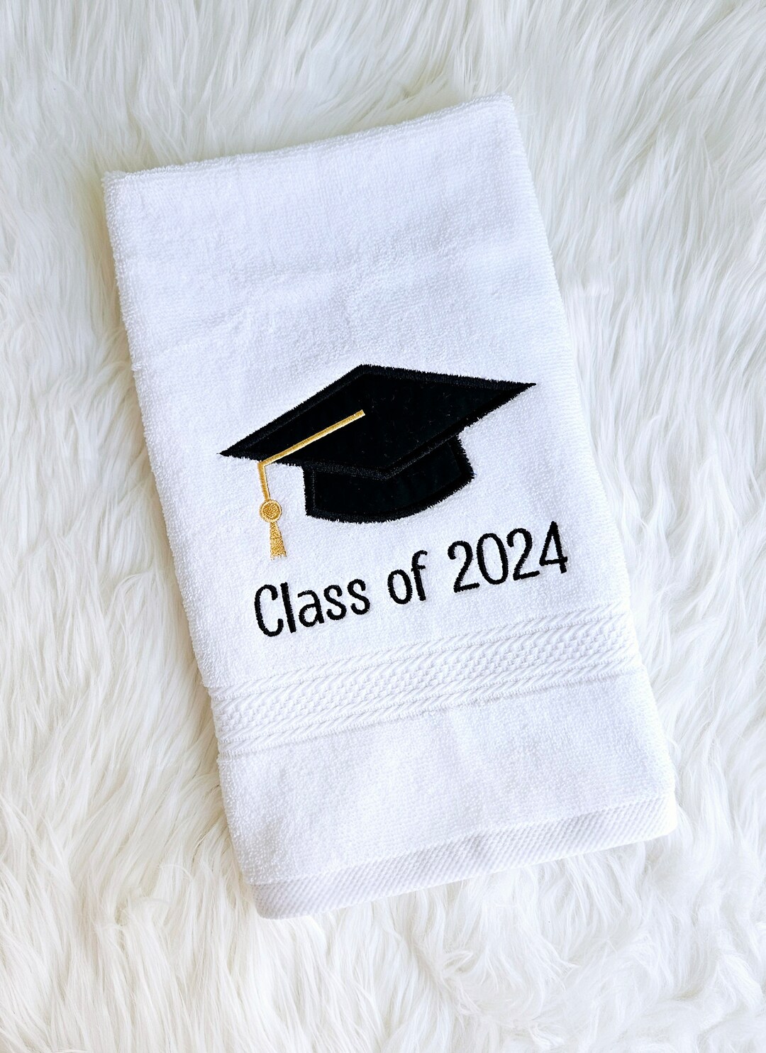 Embroidered Graduation Towel - Etsy