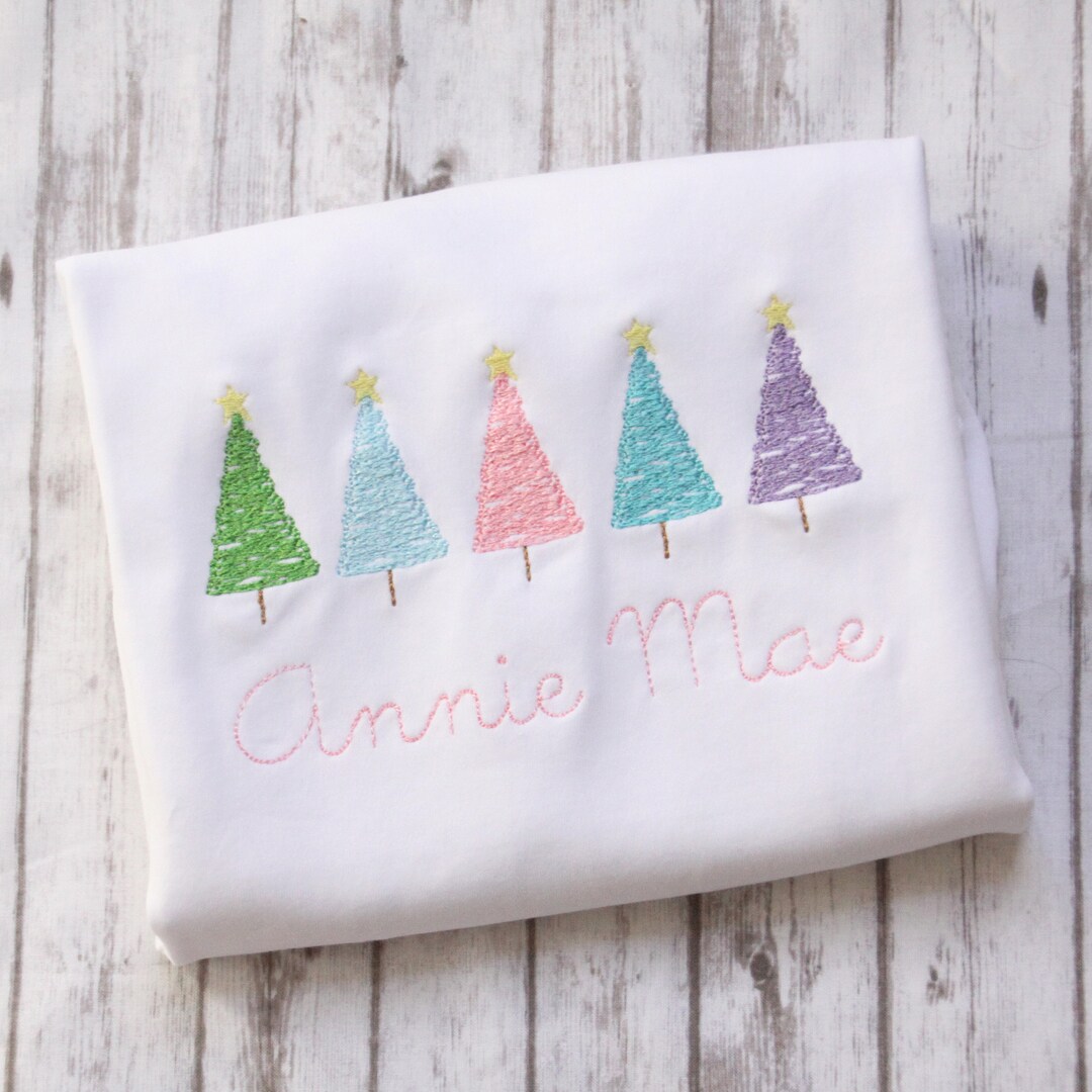 Girls Christmas Shirt, Girls Christmas Tree Shirt, Beautiful Christmas ...