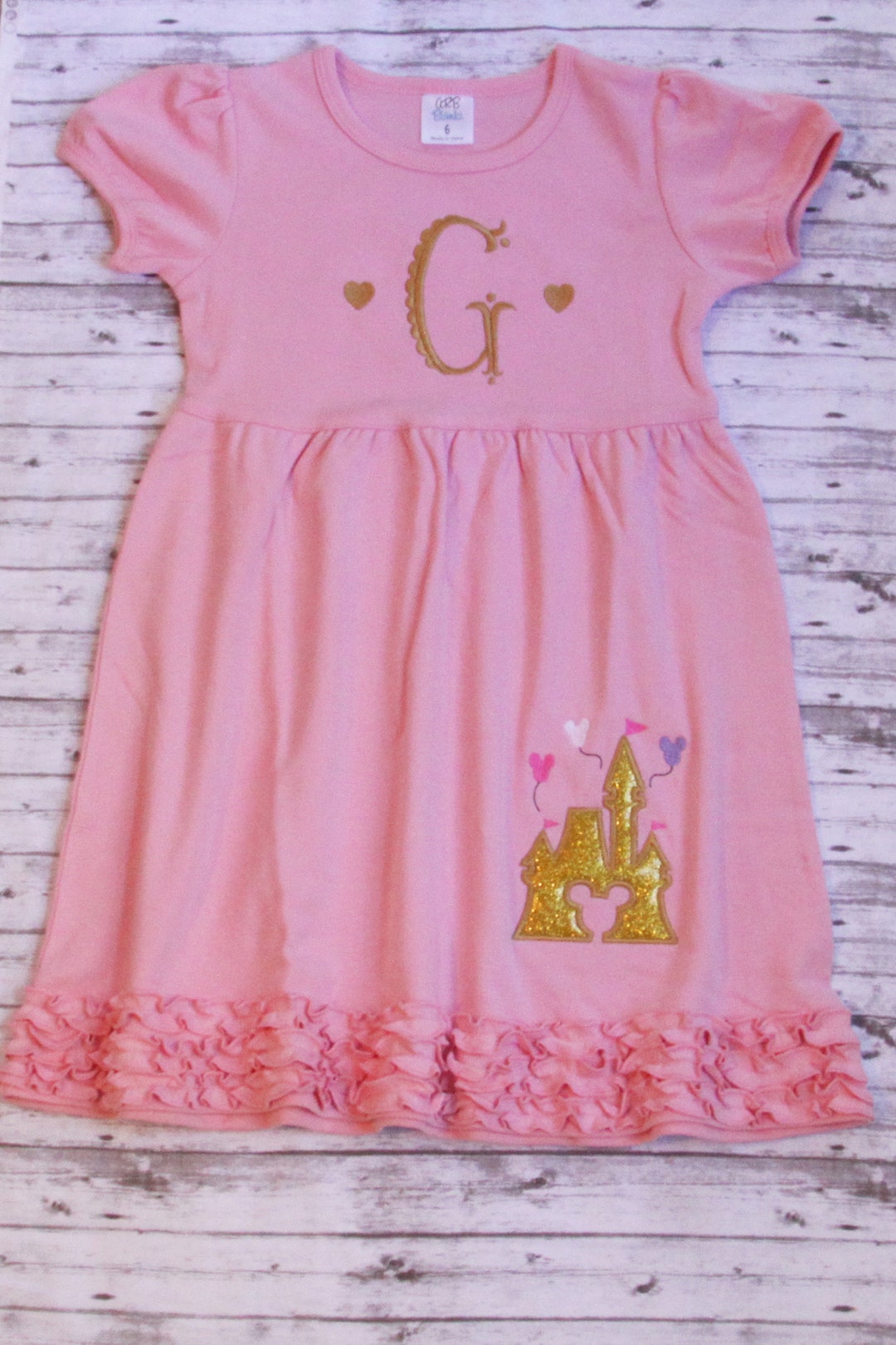 Disney Princess Castle Dress Monogrammed Little Girls Dress - Etsy