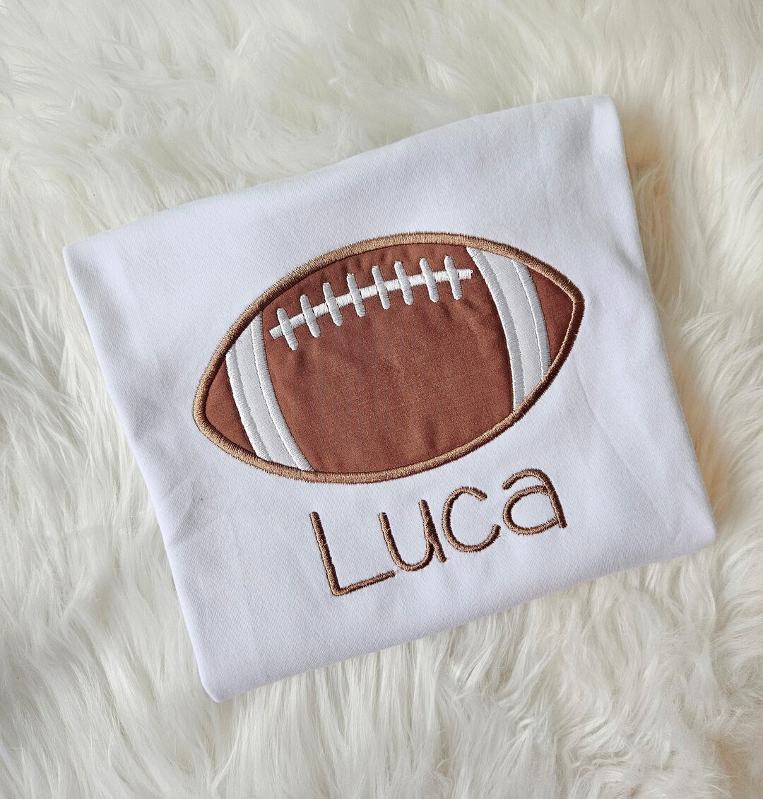 Embroidered Football Shirt - Etsy