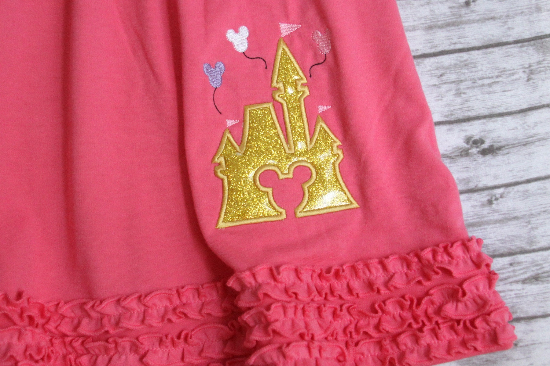 Disney Princess Castle Dress Monogrammed Little Girls Dress | Etsy