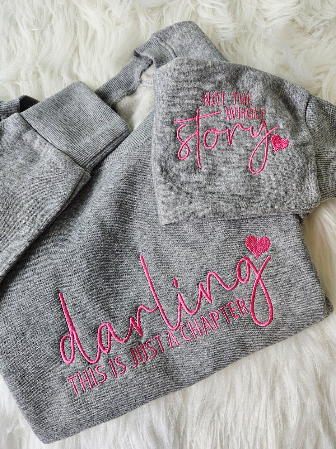 Darling This is Just a Chapter Embroidered Sweatshirt - Etsy