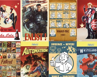 Fallout Game Art Digital Poster Watercolor Poster Walle - Etsy UK