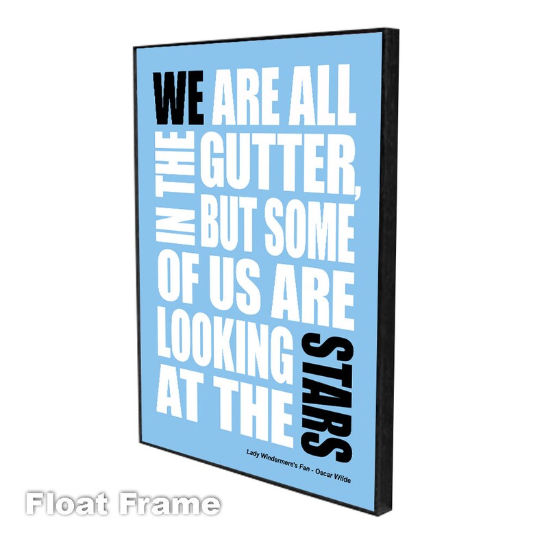 Oscar Wilde we Are All in the Gutter Quote Frame - Etsy UK