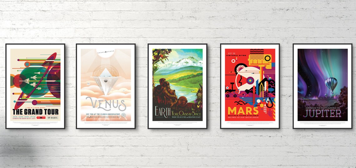 NASA Space Prints Solar System Full Set Grand Tour Space | Etsy