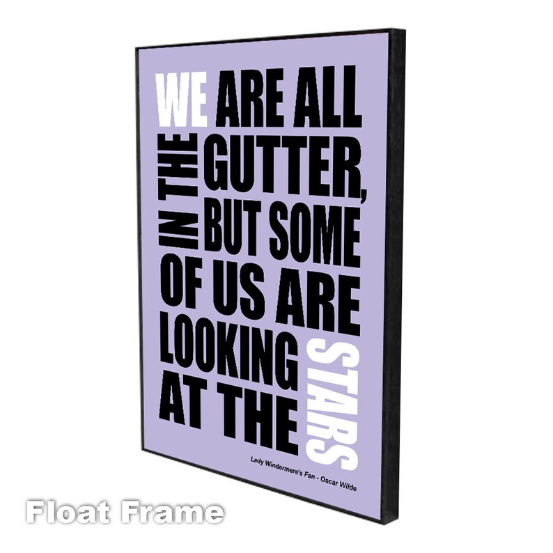Oscar Wilde we Are All in the Gutter Quote Frame - Etsy UK