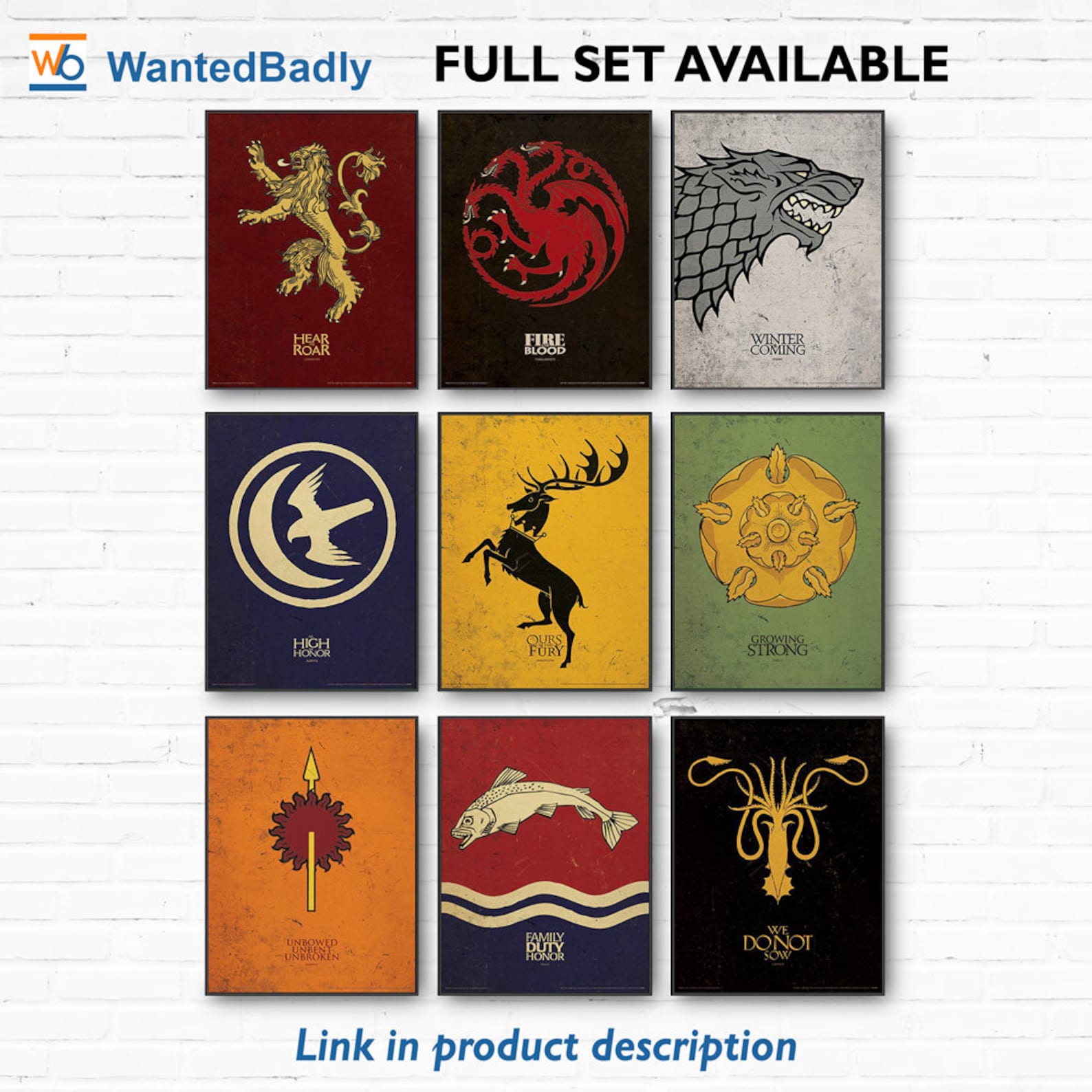 Game Of Thrones Tully Sigil Tully Crest House Tully Print Etsy