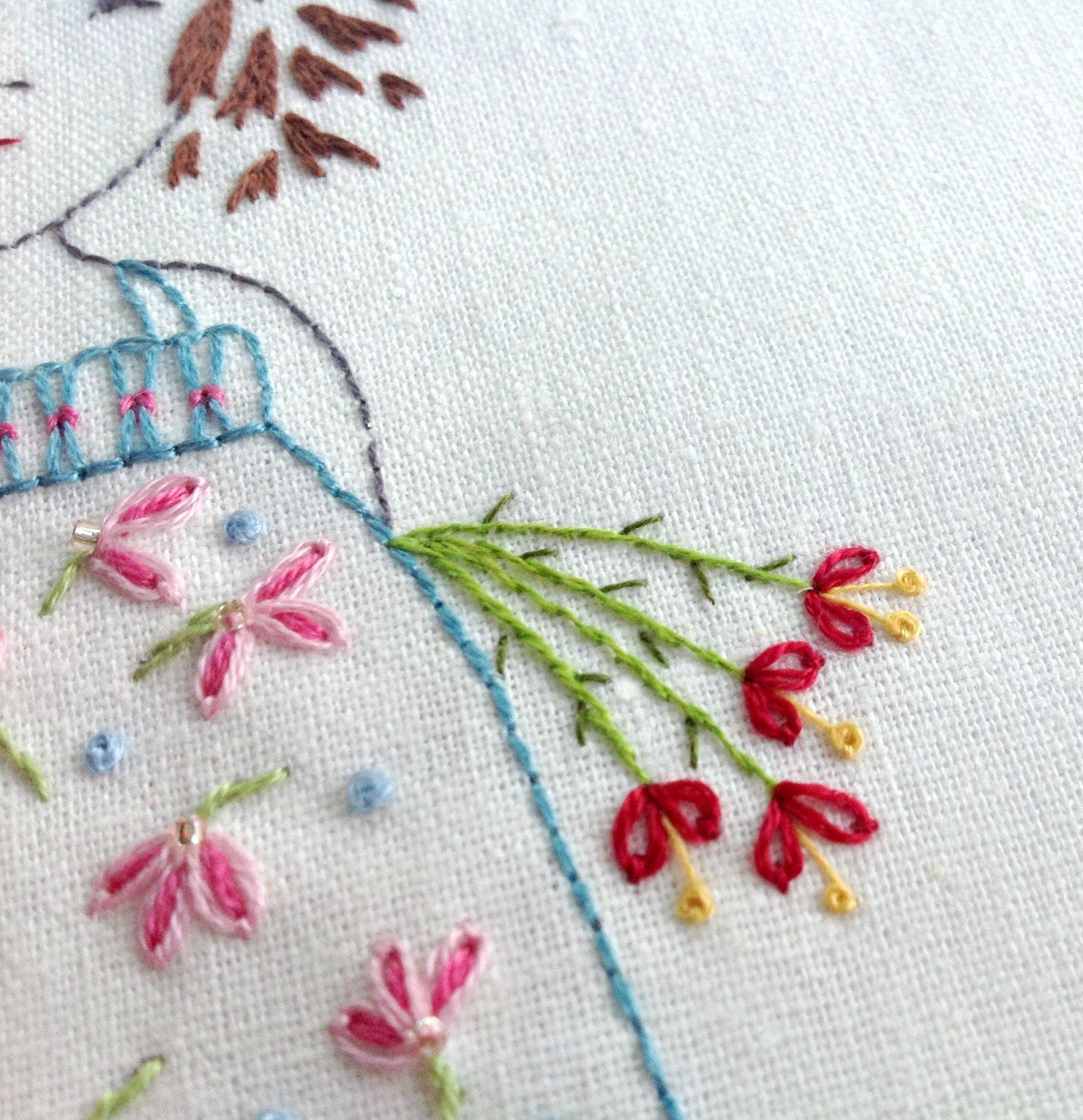 Hand Embroidery Pattern - 'A Pocketful of Posies' - Instant PDF ...