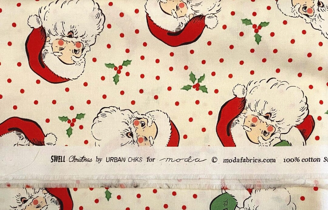 Christmas Swell Santa - Urban Chiks - Santa Fabric - Swell Christmas ...