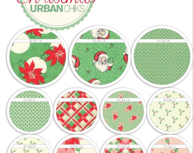 Swell Christmas Urban Chiks Christmas Fabric Bundle of 2 Half Yard ...