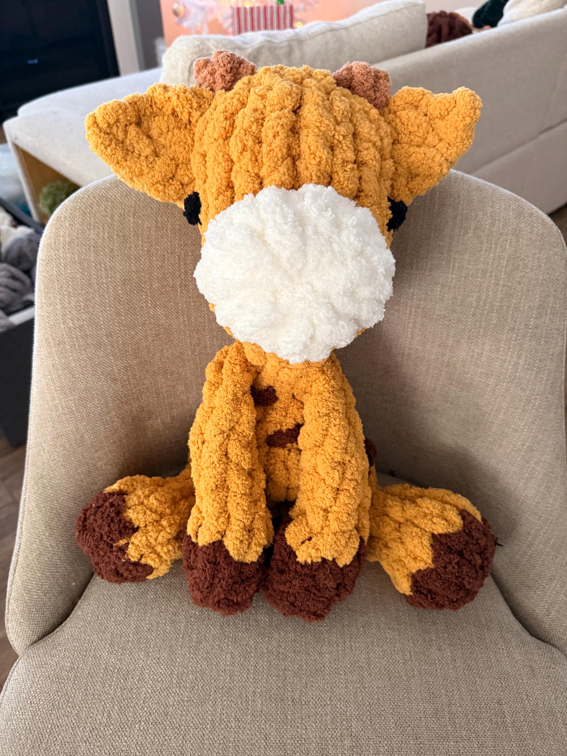 Handmade Chunky Knit Giraffe Snuggler Stuffed Animal - Etsy