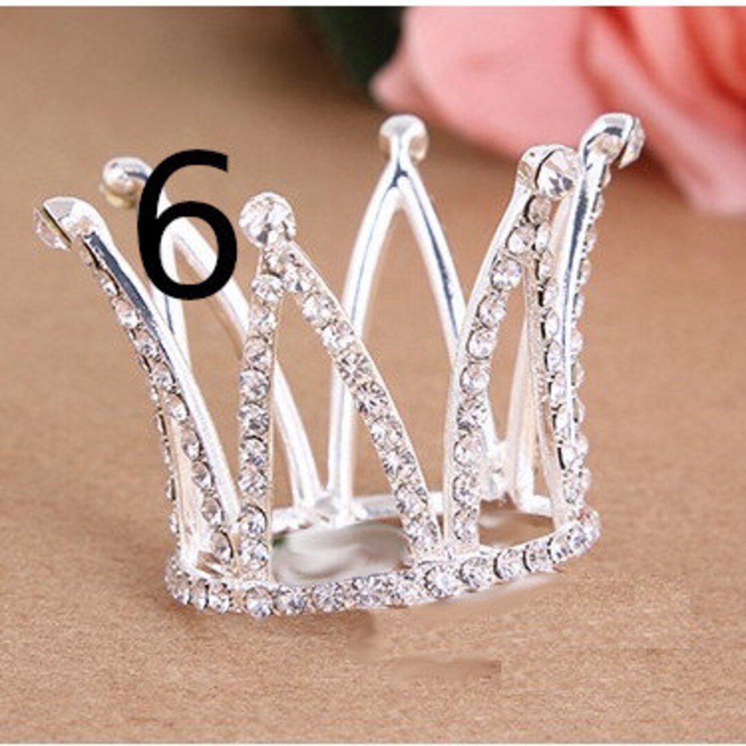 Puppy Bows 3D Silver Tiara Crown for Dogs Pet Hair Barrette Gold or ...