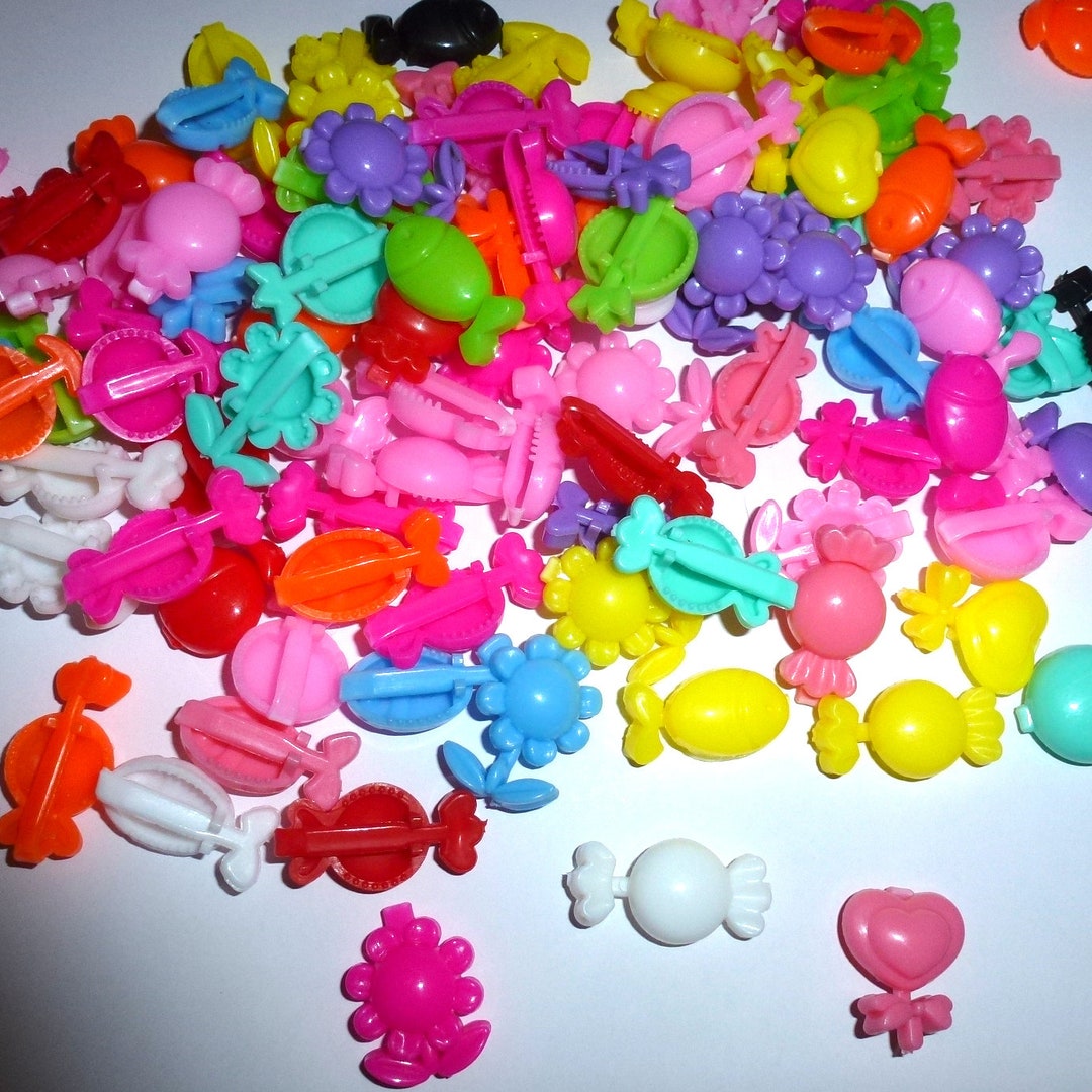 Puppy Bows Dog Bow Plastic Ball Clip Set 10 Super Tiny Pet Flower ...