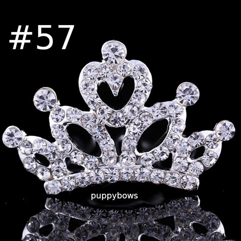 Puppy Bows dog Tiara Crown With Rhinestone Crystals Hair | Etsy
