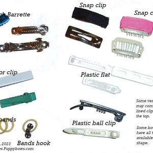 Puppy Bows Dog Hair SMALL Pet Snap Clips Red White Polka - Etsy