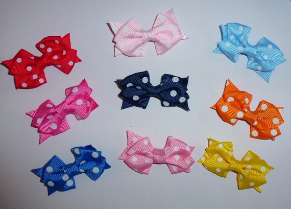 Puppy dog bows, pet hair rhinestone barrettes & grooming bands and DIY ...