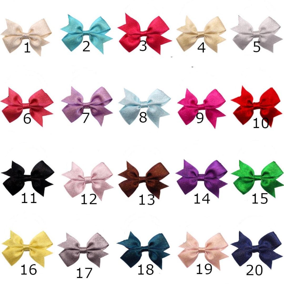 Puppy Bows metallic Swallowtail Glitter Pet Hair Bowknot Dog Bow Bands ...