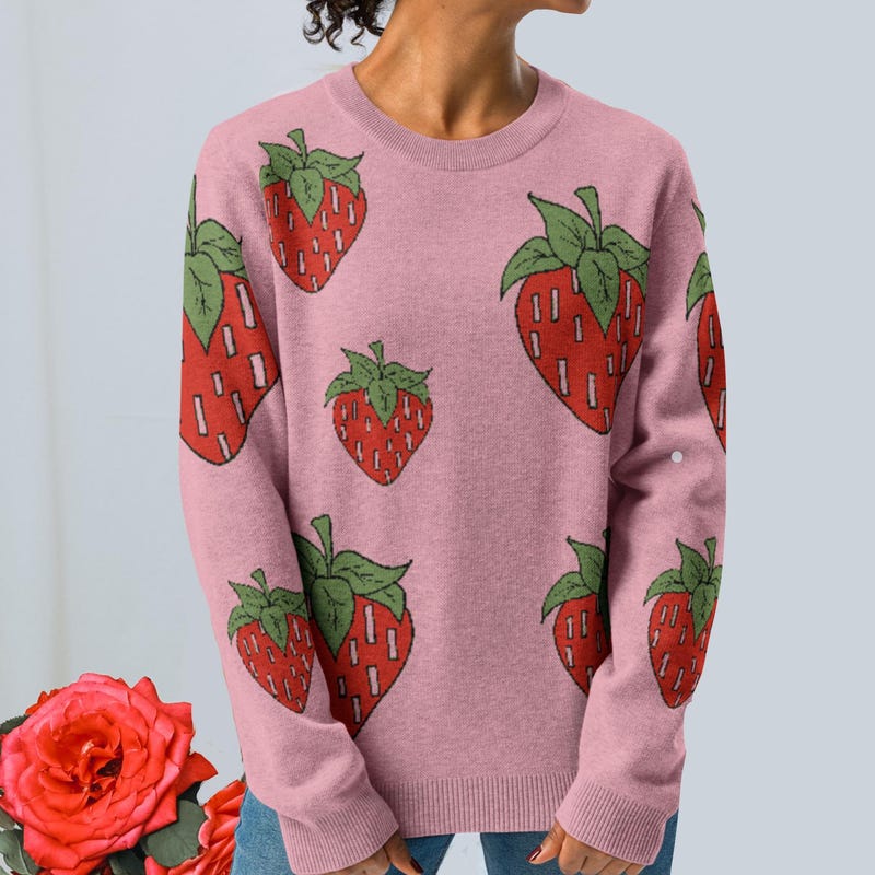 Strawberry Cardigan - Etsy
