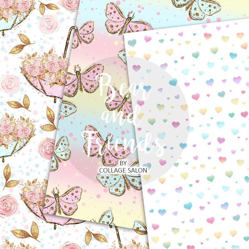 Cute Animals Patterns, Bear Papers, Planner Stickers, Seamless Patterns ...